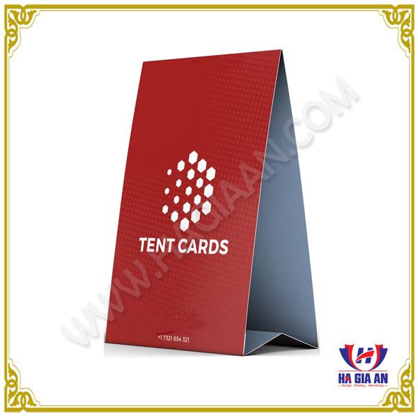 Sản Xuất Tent Card - IN ẤN - THIẾT KẾ - QUẢNG CÁO HÀ GIA AN